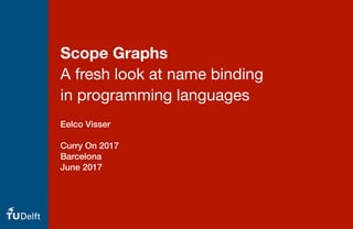 Scope Graphs: A fresh look at name binding in programming languages | PPT