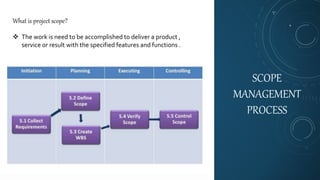 Scope management based on project management. | PPT
