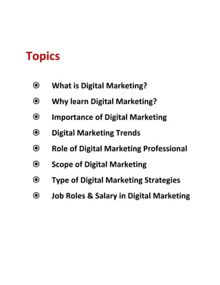 Scope of Digital Marketing in 2019 | PDF