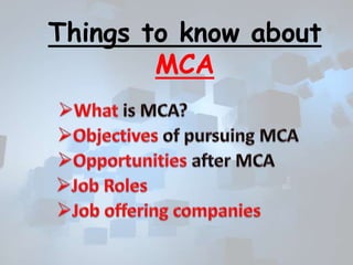 Scope after mca | PPT