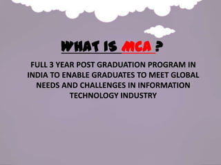 Scope after mca | PPT