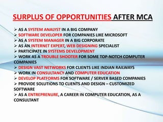 Scope after mca | PPT