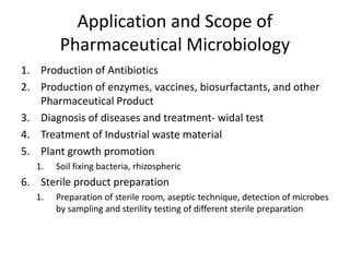 Scope and application of microbiology | PPTX