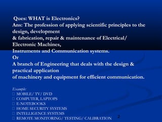 Scope and applications of electronics and communication engineering | PPT