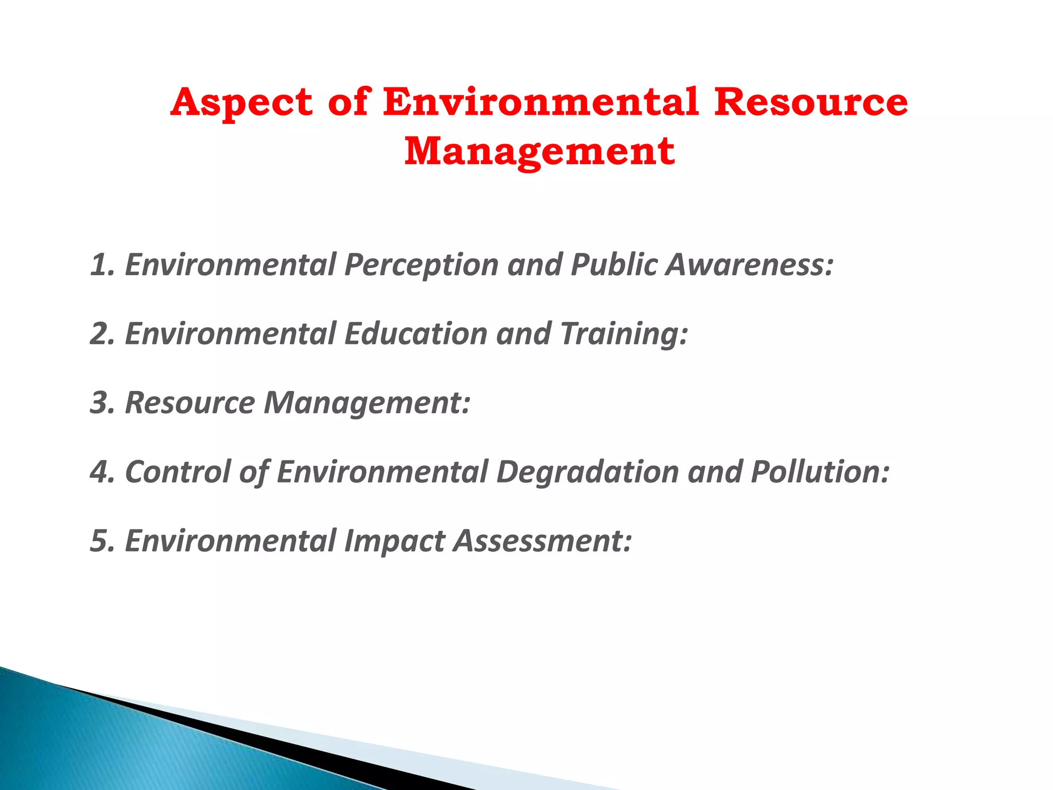 Scope and aspect of environmental resource management | PPTX