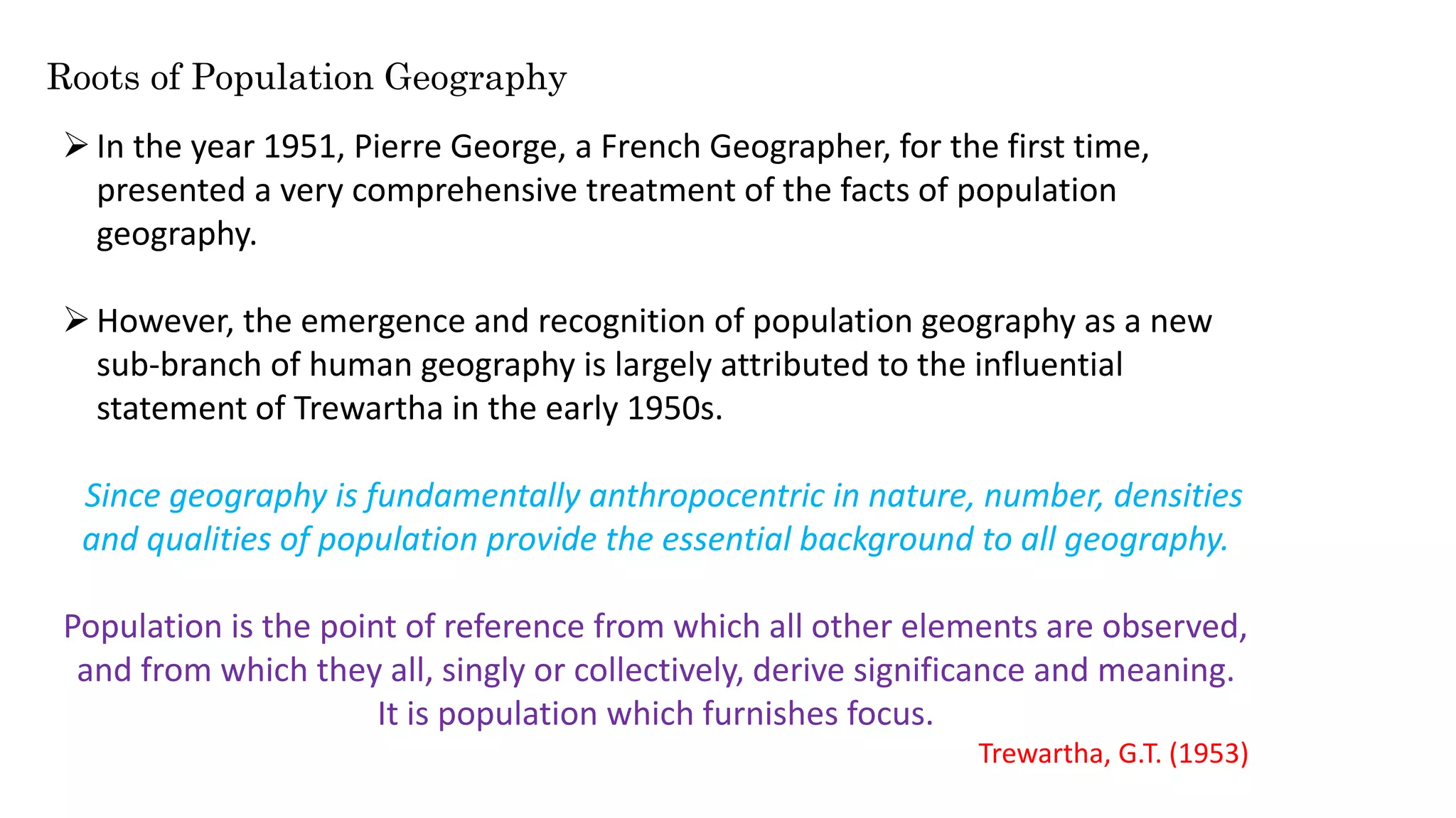 Scope and content of population geography | PPTX