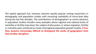 Scope and content of population geography | PPTX