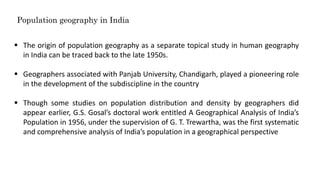 Scope and content of population geography | PPTX