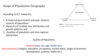 Scope and content of population geography | PPTX