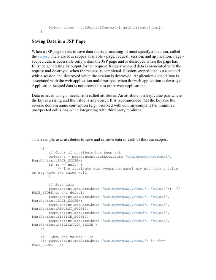 Jsp Scope Variable And Data Sharing