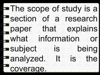 PARTS OF RESEARCH SCOPE AND DELIMITATION.pptx