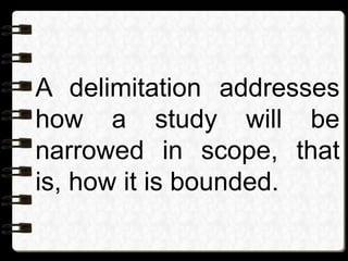 PARTS OF RESEARCH SCOPE AND DELIMITATION.pptx