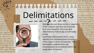 Scope and Delimitation for practical research in grade 12 | PPTX ...