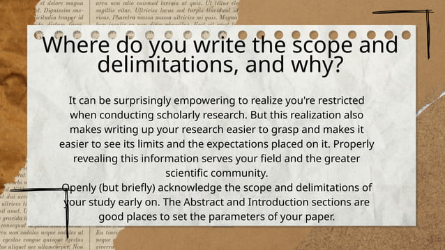 Scope and Delimitation for practical research in grade 12 | PPTX ...