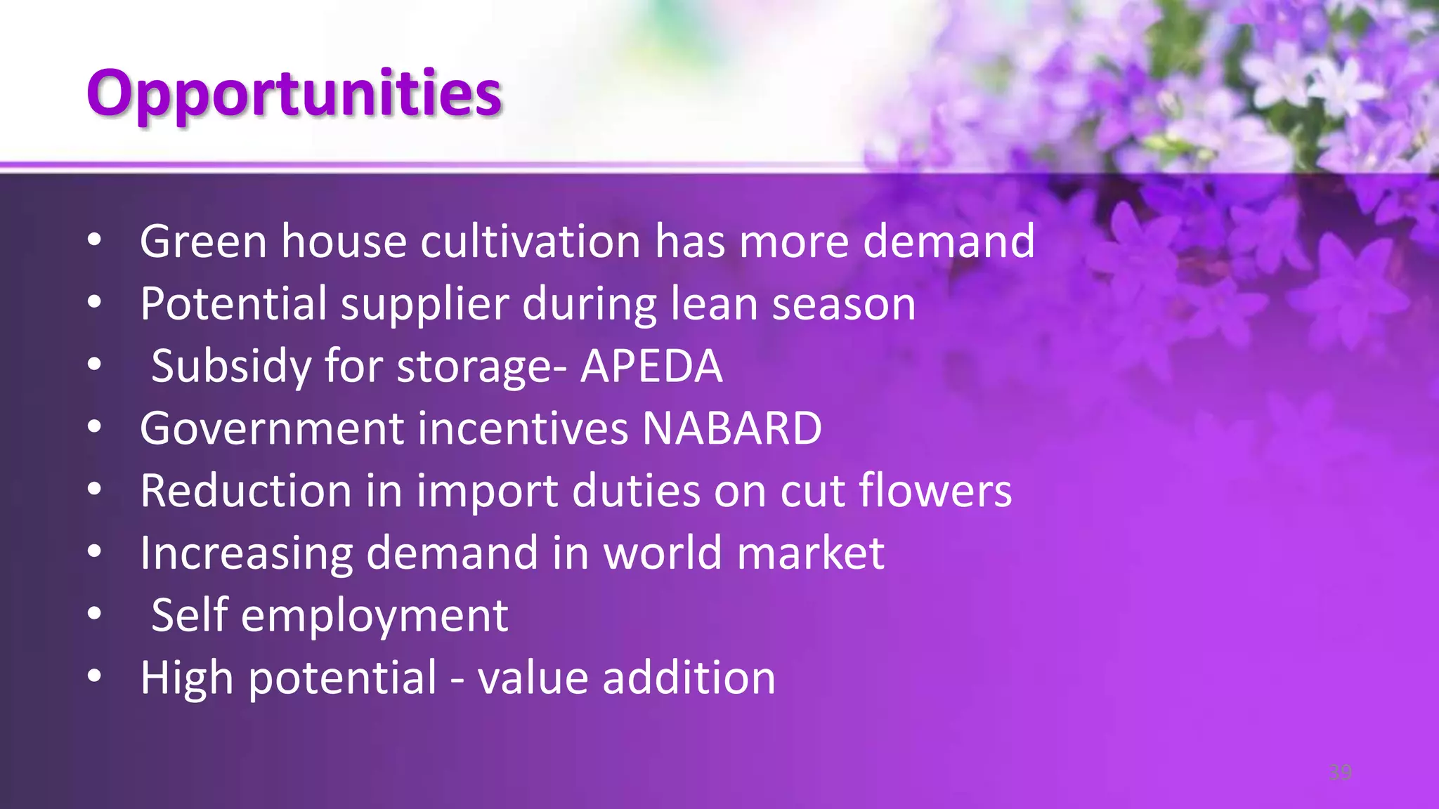 Scope and of floriculture in india | PPTX