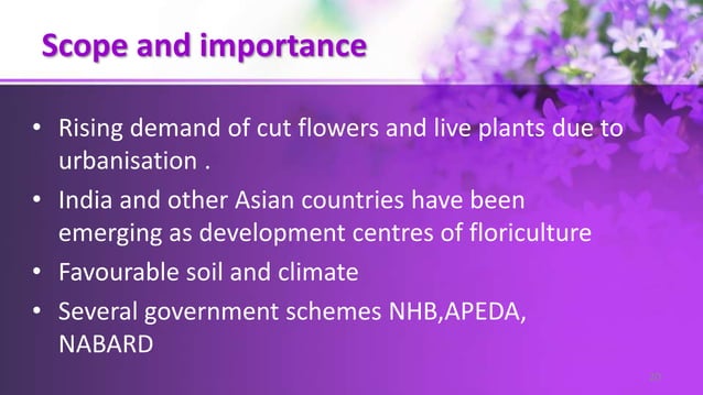 Scope and of floriculture in india | PPTX