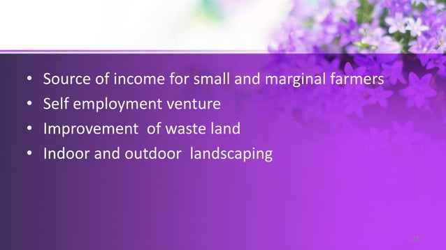 Scope and of floriculture in india | PPTX