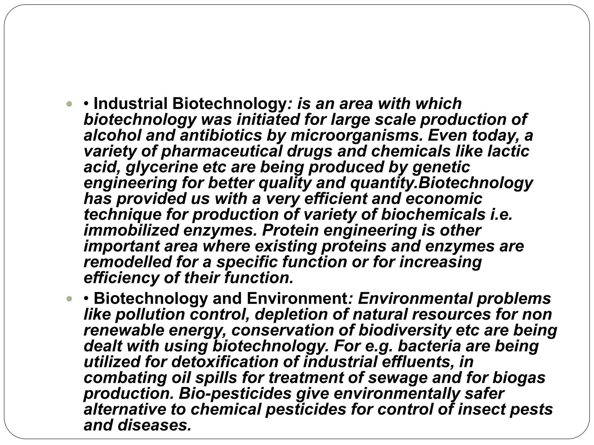Scope and importance of biotechnology | PPTX