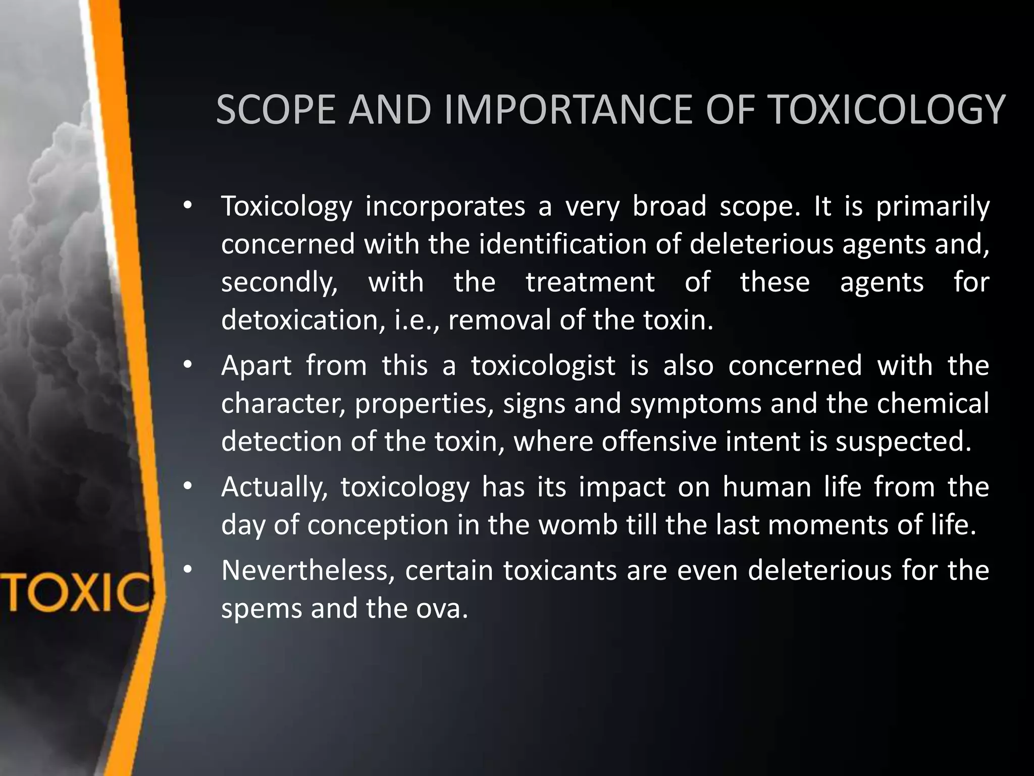 Scope and importance of toxicology | PPTX