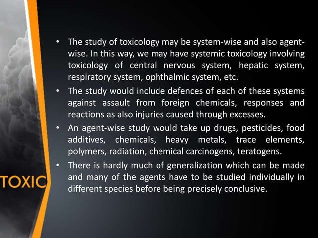 Scope and importance of toxicology | PPTX