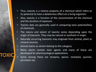 Scope and importance of toxicology | PPTX