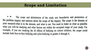 Scope and Limitation PPT.pptx practicalr | PPTX