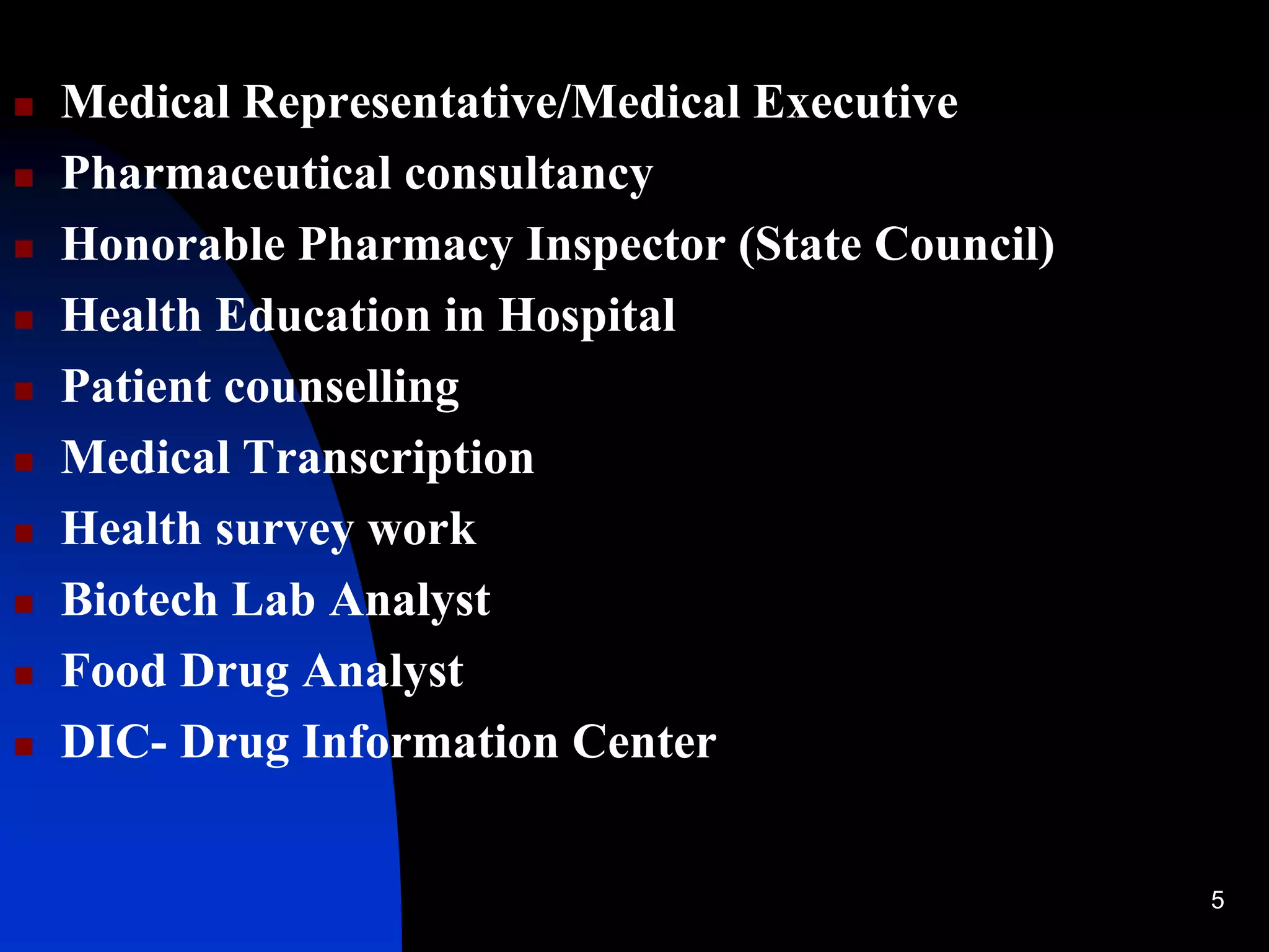 Scope and potential_of_pharmacy_profession | PPTX | Pharmaceutical ...