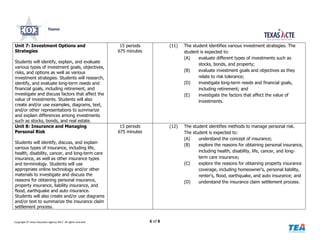 Scope and Sequence Money Matters CTE Texas | PPT