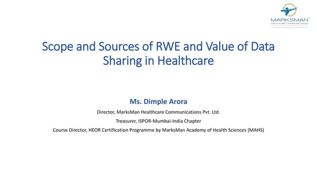 Scope and Sources of RWE and Value of Data Sharing in Healthcare | PPTX | Internet | Computing