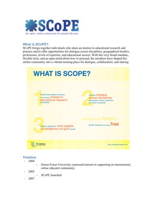 SCoPE at a glance | PDF