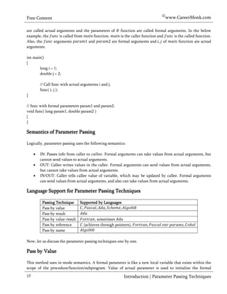 Scope, binding, papameter passing techniques | PDF