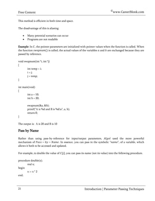 Scope, binding, papameter passing techniques | PDF