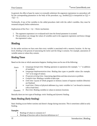 Scope, binding, papameter passing techniques | PDF