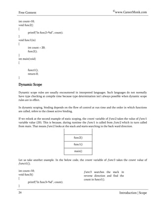Scope, binding, papameter passing techniques | PDF