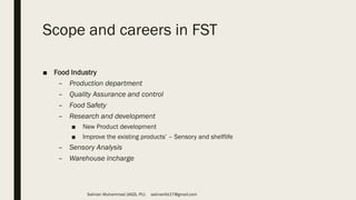 Careers in food science and technology | PDF