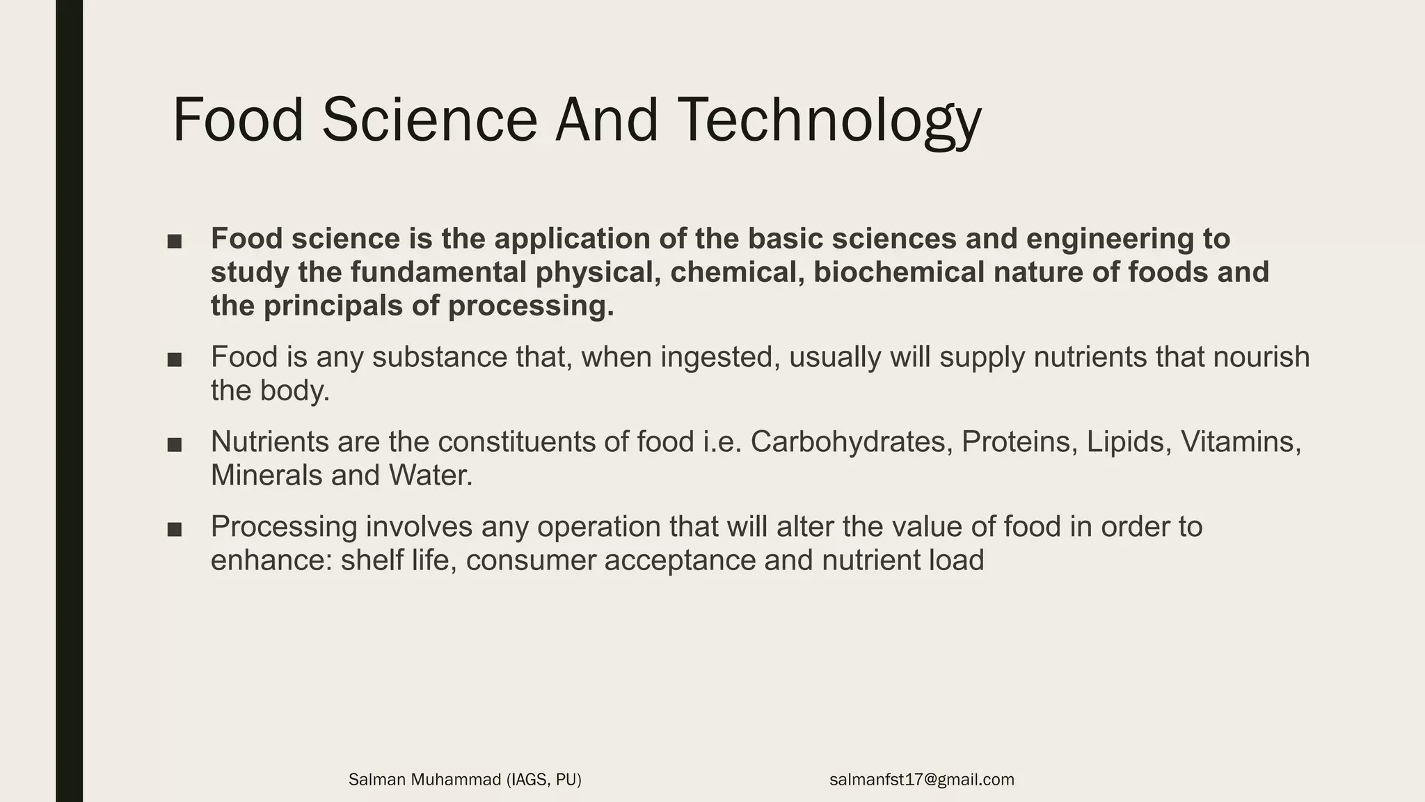 Future of Food science and technology (Intro, Scope, Current scenario ...