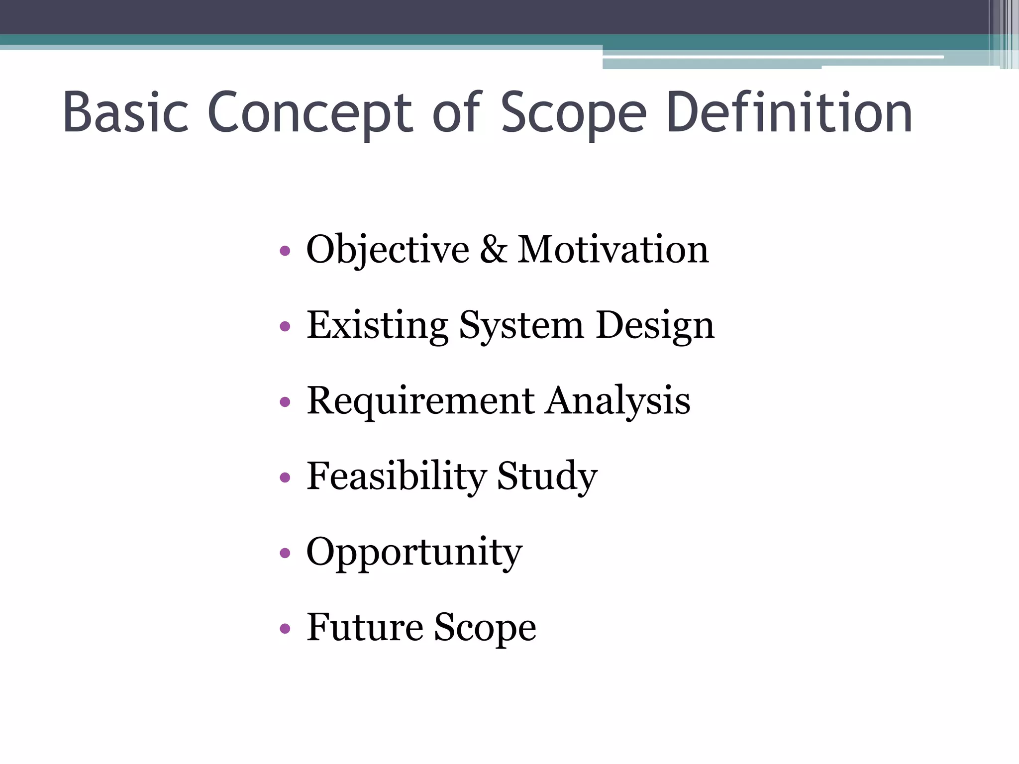 Scope Definition of Online Ticketing System | PPTX