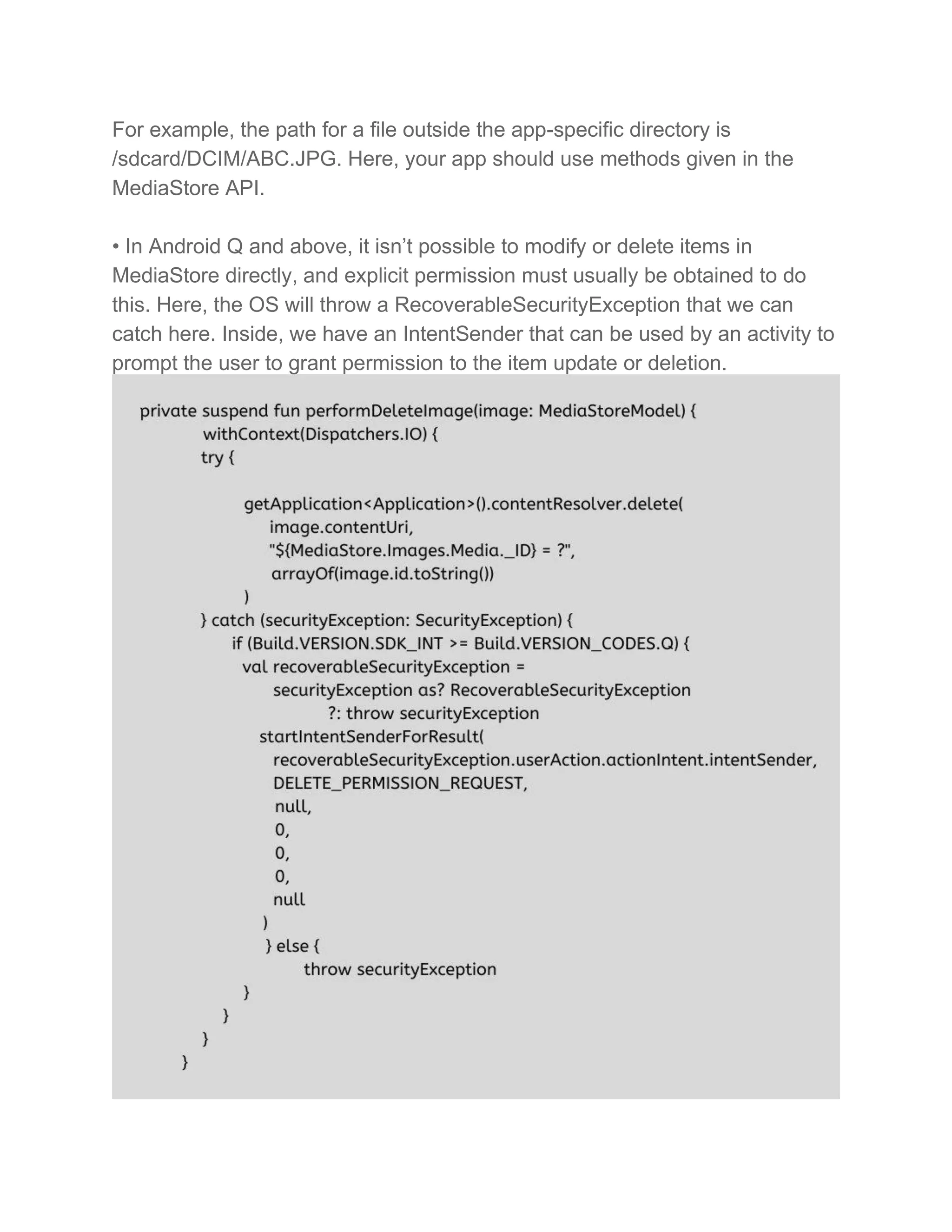 Scoped storage in android 10 all you need to know | PDF | Operating Systems | Computer Software ...