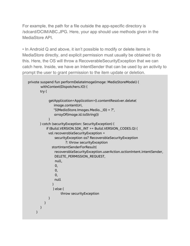 Scoped storage in android 10 all you need to know | PDF