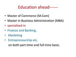 Scope for commerce students | PPTX | Financial Industry | Industries