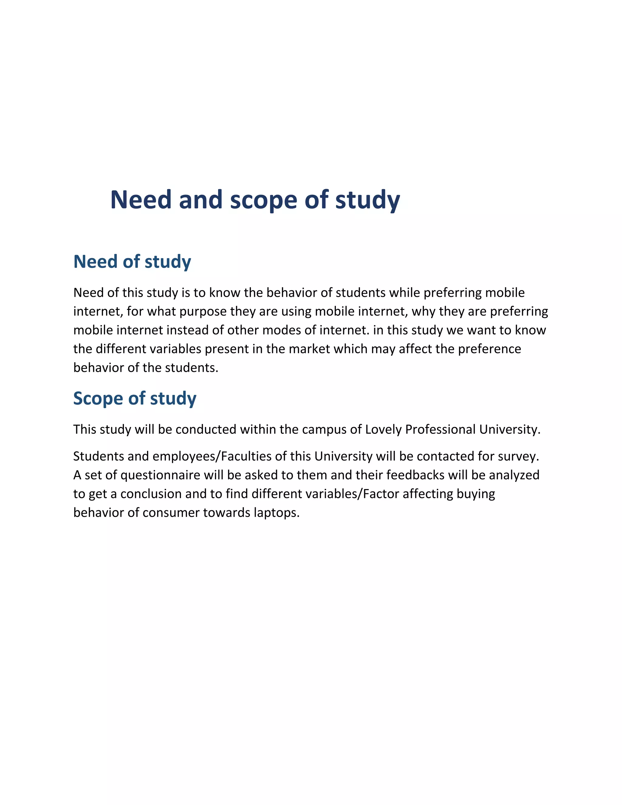 research methodology Scope,hypothesis | DOCX