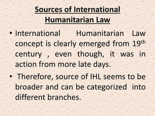 source of international humanitarian law | PPT