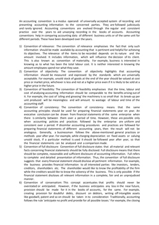 Scope, importance of gaap, concepts & conventions | PDF