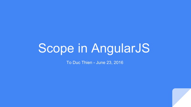 Scope in AngularJs | PPTX