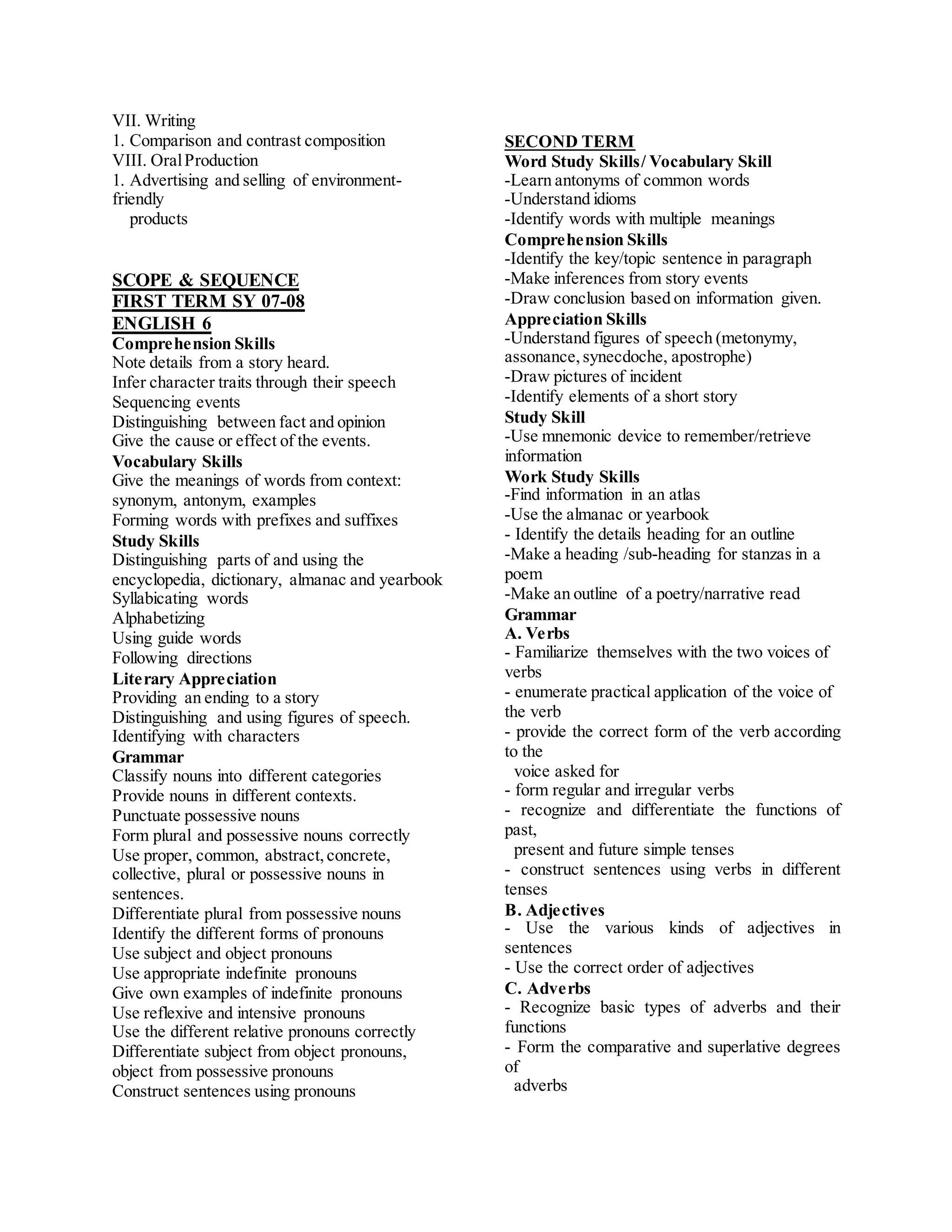 Scope in english | DOCX