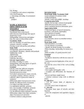 Scope in english | DOCX