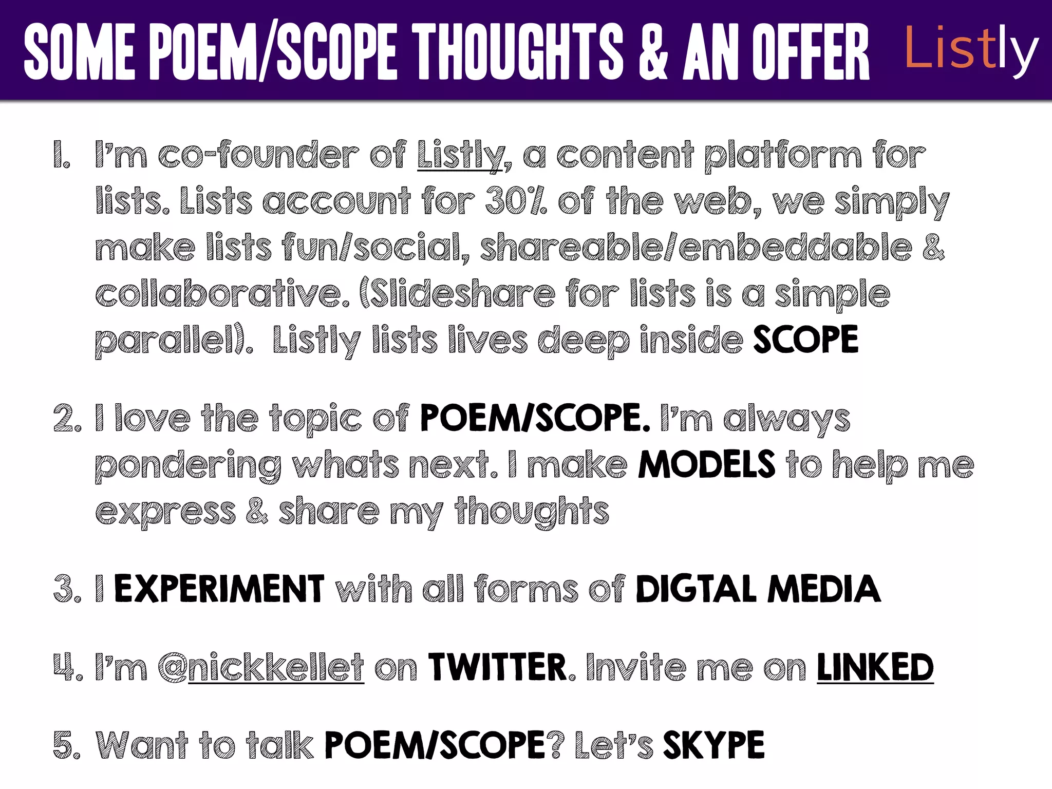 SCOPE is the new POEM. Making Sense of the Emerging Digital Media ...
