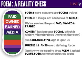 SCOPE is the new POEM. Making Sense of the Emerging Digital Media ...