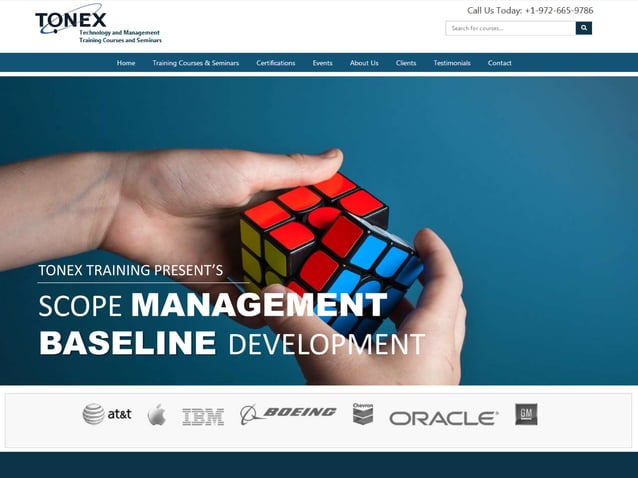 Scope management and baseline development, Project management, Identify ...