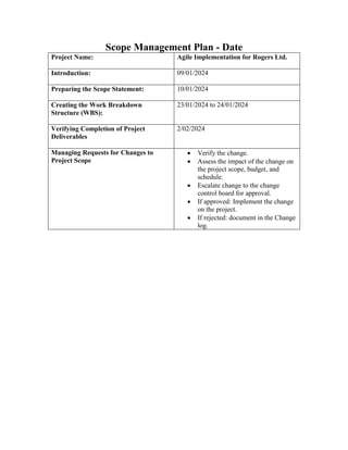 scope management plan document for use. | DOC
